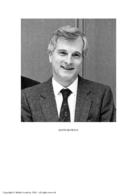 (PDF) Keith Hopkins (1934-2004)
