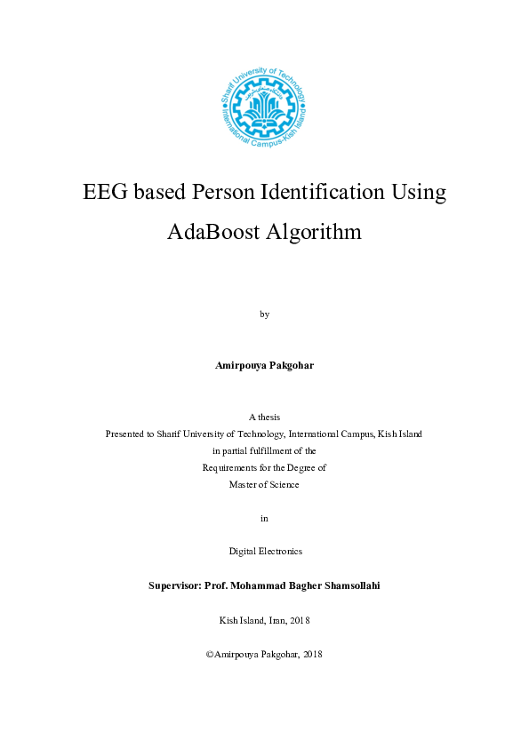 Pdf Eeg Based Person Identification Using Adaboost Algorithm