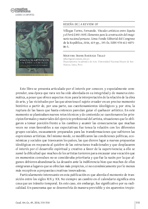(PDF) Martha Barriga Tello, reseña de: Villegas Torres, Fernando ...