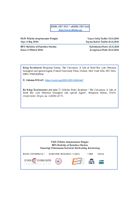 (PDF) Ü. Gülsüm Polat, Benjamin Fortna The Circassian A Life of Esref ...