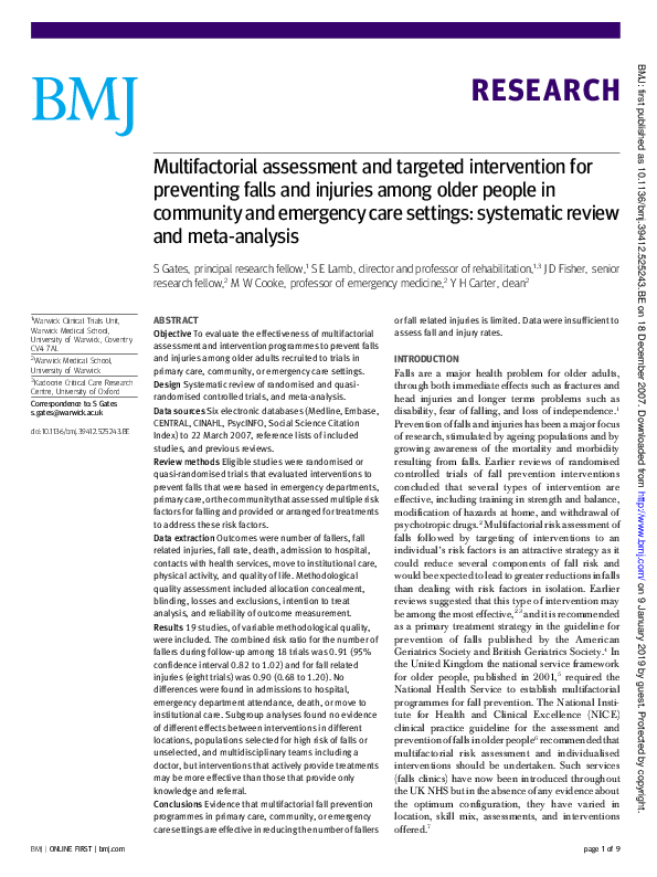(PDF) Multifactorial assessment and targeted intervention for ...