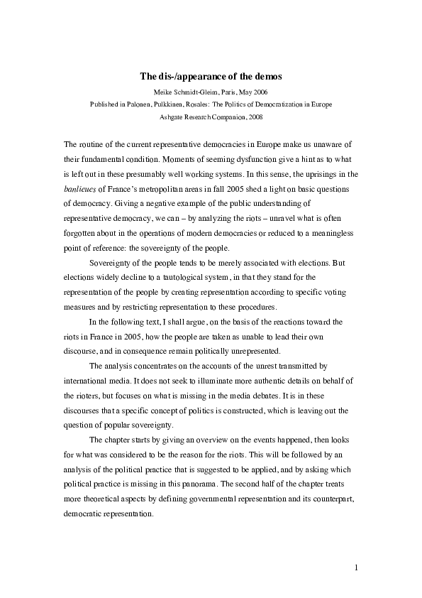 (PDF) The dis-/appearance of the demos | Meike Schmidt-Gleim - Academia.edu