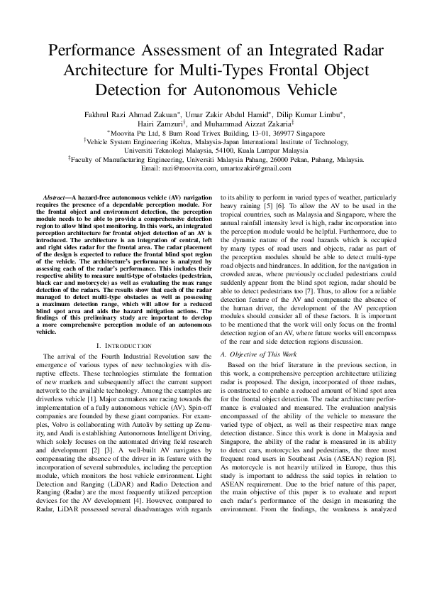 (PDF) Performance Assessment of an Integrated Radar Architecture for ...