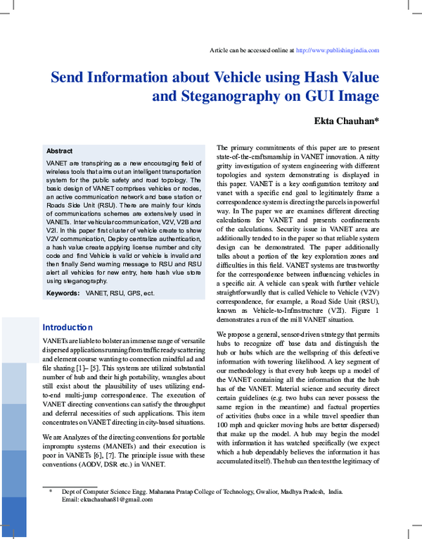 (PDF) Send Information about Vehicle using Hash Value and Steganography ...