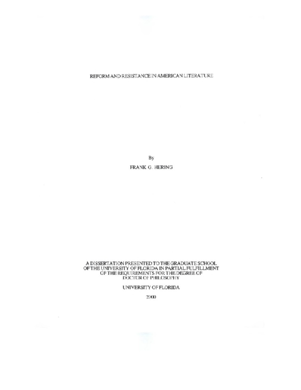 (PDF) Reform and Resistance in American literature