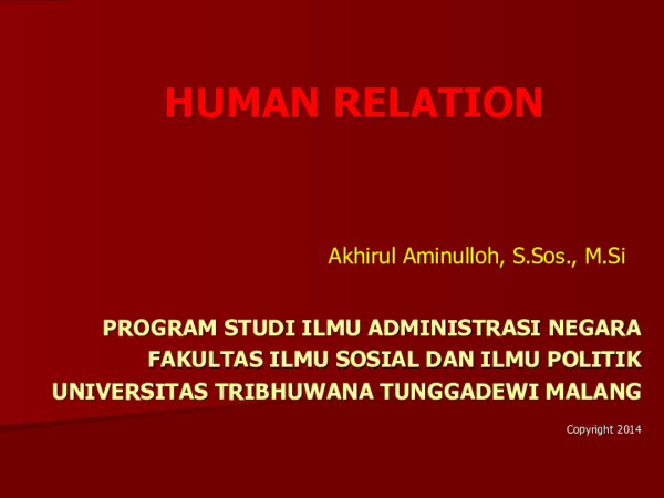 (PPT) Human Relation