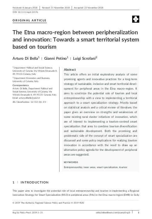 (PDF) The Etna macro-region between peripheralisation and innovation ...