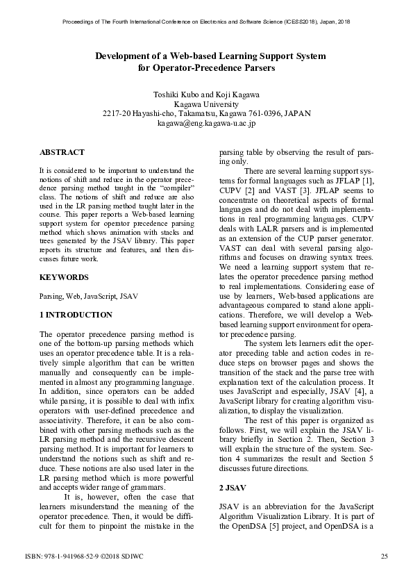 Pdf Development Of A Web Based Learning Support System For Operator