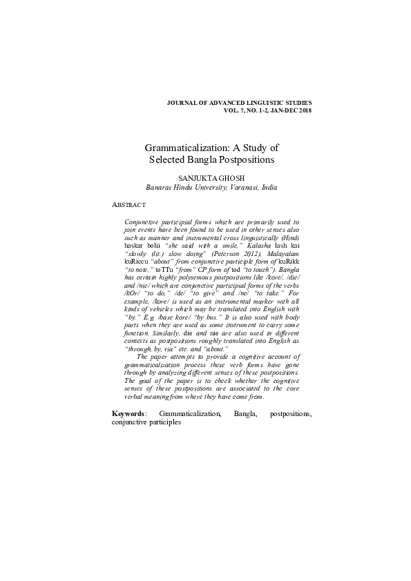 (PDF) 11 - Grammaticalization A Study of - FULLY FINAL JALS.pdf