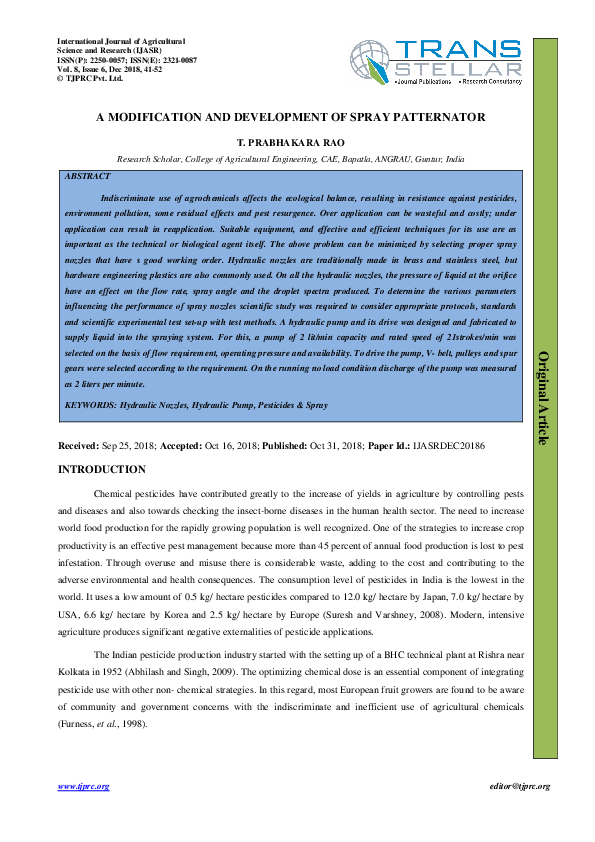 (PDF) A MODIFICATION AND DEVELOPMENT OF SPRAY PATTERNATOR