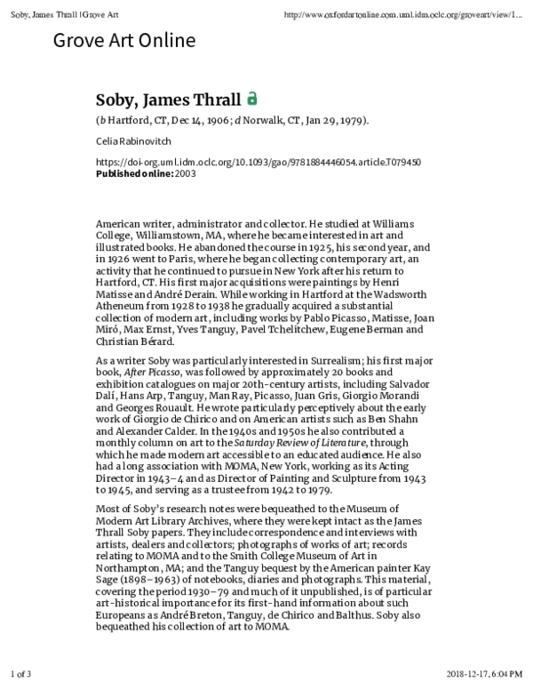 (PDF) James Thrall Soby (biography)