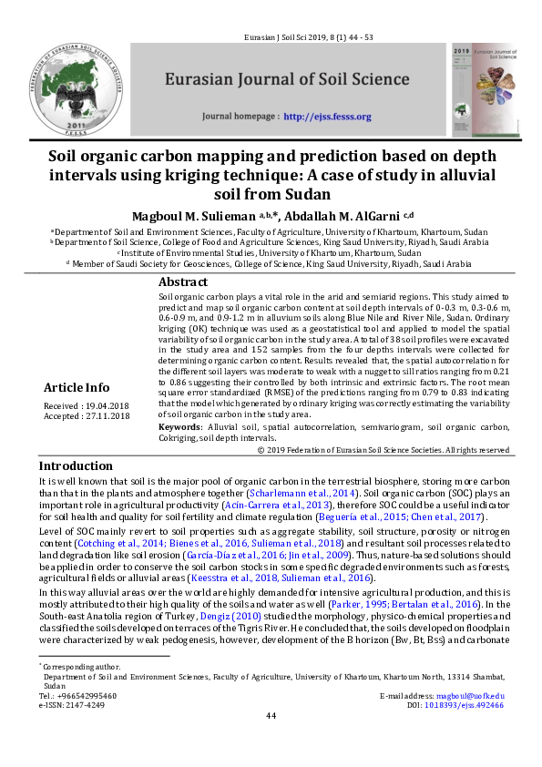 (PDF) Soil organic carbon mapping and prediction based on depth.pdf