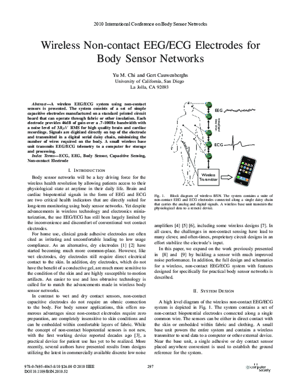 (PDF) Wireless Non-contact EEG/ECG Electrodes for Body Sensor Networks
