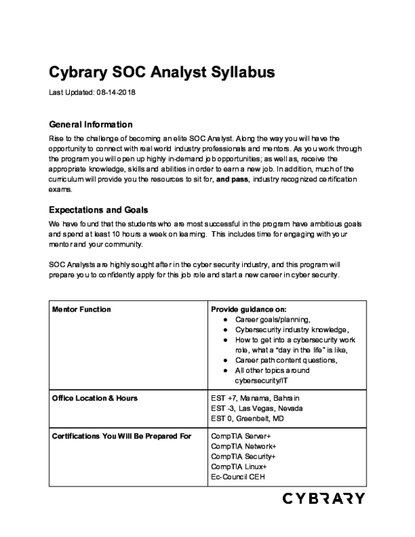 (PDF) Insider Pro SOC Analyst Syllabus(2)