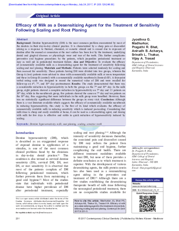 (PDF) MILK STUDY PUBLISHED