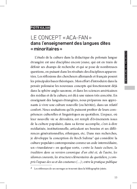 (PDF) Le Concept « ACA-FAN » dans l’enseignement des langues dites ...