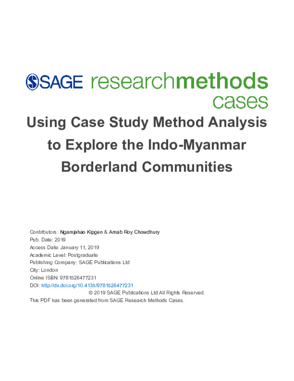 (PDF) (2019). Using case study method analysis to explore the Indo-Myanmar borderland ...