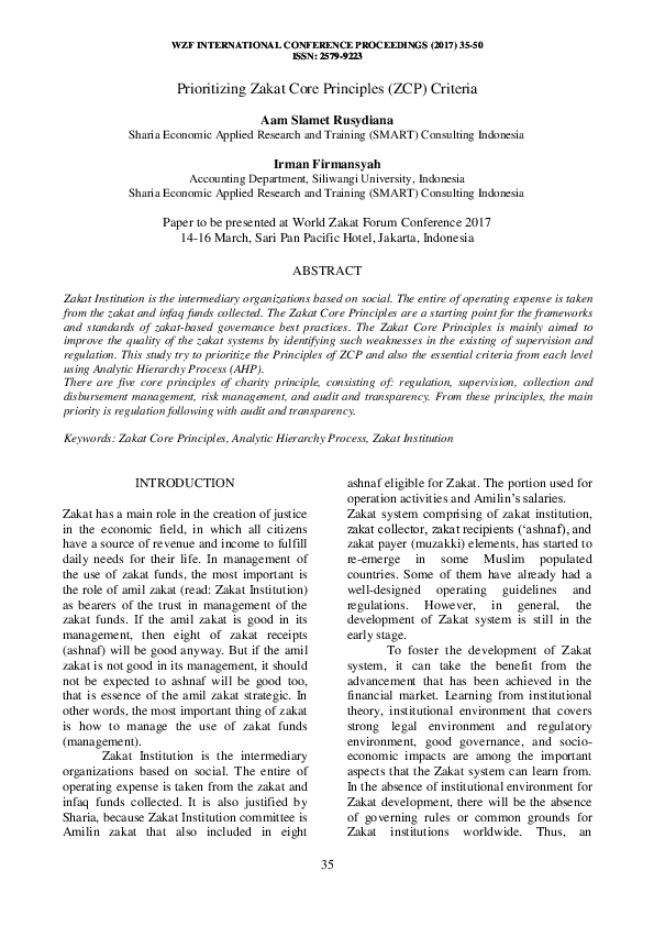 (PDF) Prioritizing Zakat Core Principles (ZCP) Criteria.pdf