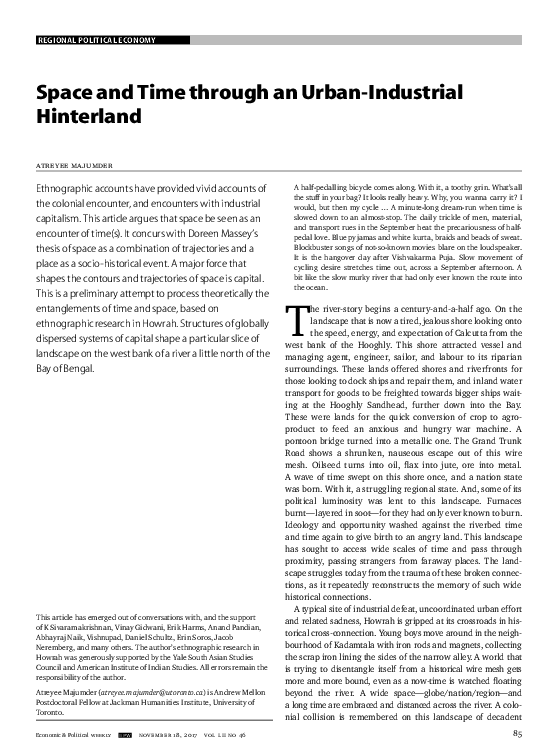 (PDF) Space and Time Through an Urban-Industrial Hinterland