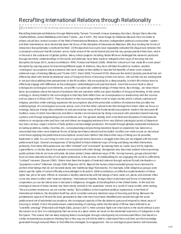 (PDF) Recrafting International Relations through Relationality.pdf
