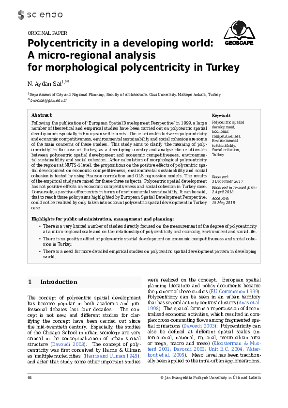 (PDF) Polycentricity in Developing World: A Micro-Regional Analysis for ...