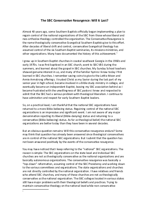 (DOC) The SBC Conservative Resurgence.doc
