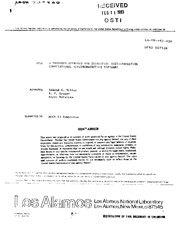 Pdf Cem Software A Proposed Approach For Developing Next Generation Computational