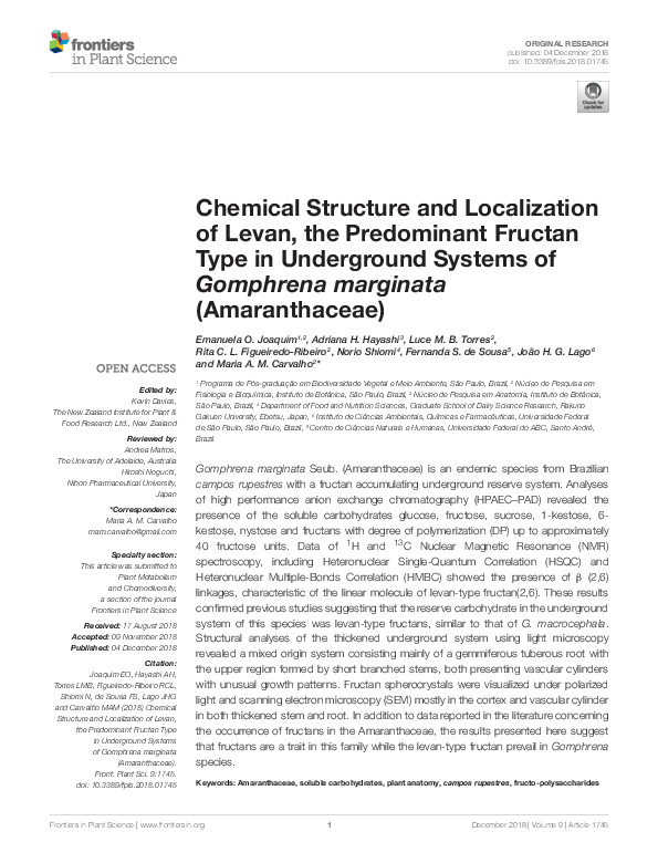 (PDF) Chemical structure and localization of levan, the predominant ...