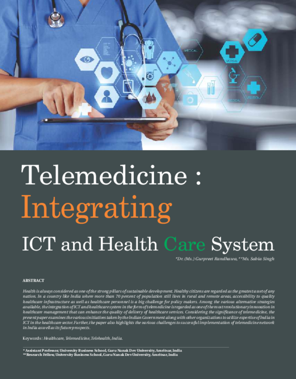 (PDF) Telemedicine : Integrating ICT and Health Care System
