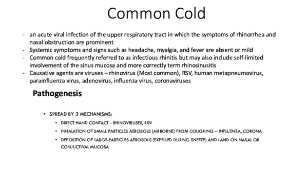(PPT) Common Cold