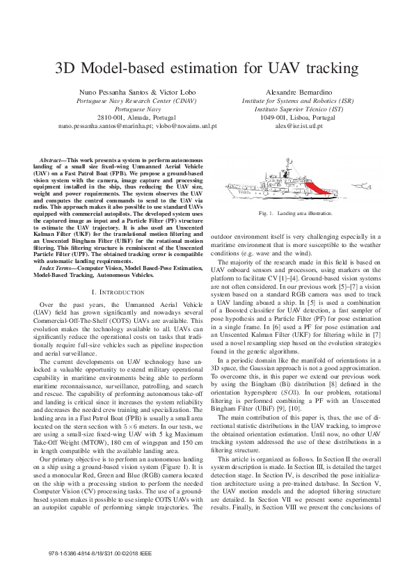Pdf 3d Model Based Estimation For Uav Tracking