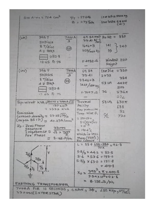 (PDF) EARTHING TRANSFORMER CALCULATIONS