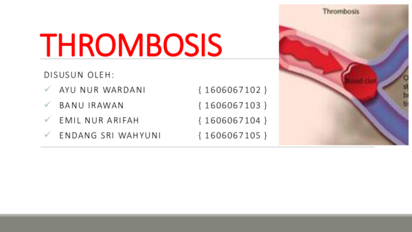 (PPT) PPT THROMBOSIS
