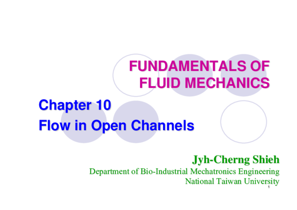 (PDF) Flow in Open Channels and examples