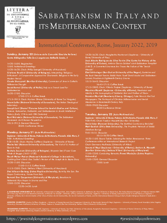 (PDF) Sabbateanism in Italy and its Mediterranean Context ...