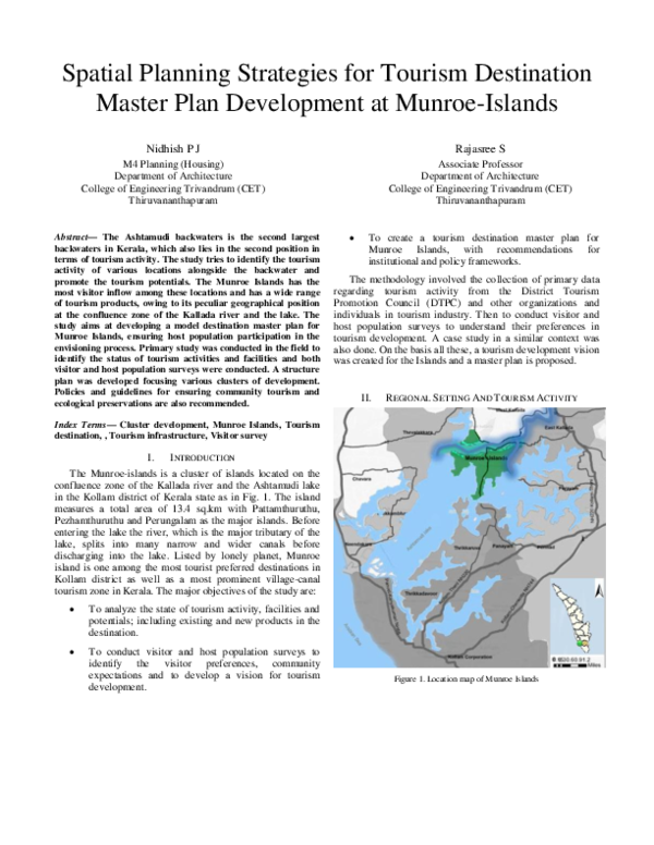 (PDF) Spatial Planning Strategies for Tourism Destination Master Plan ...