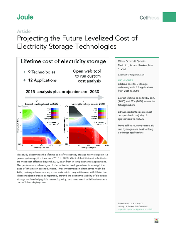 (PDF) Projecting the future levelized cost of electricity storage ...