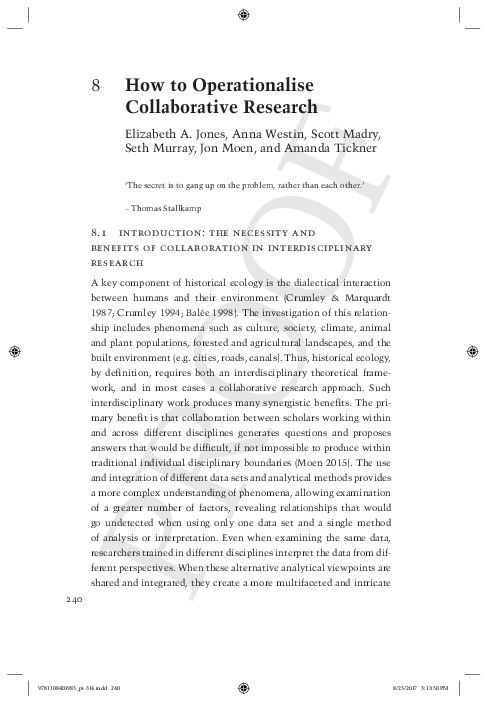 (PDF) How to Operationalise Collaborative Research