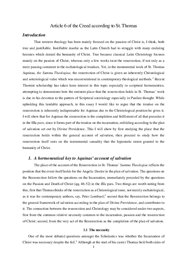 (PDF) Essay on the Resurrection-Fr Alan Joseph Adami OP.pdf