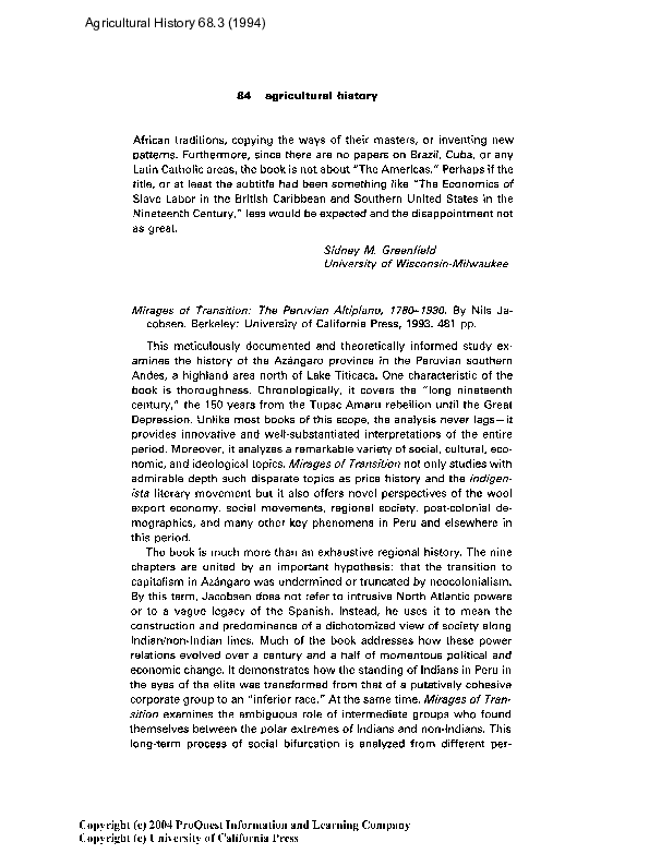 (PDF) Nils Jacobsen, MIRAGES OF TRANSITION