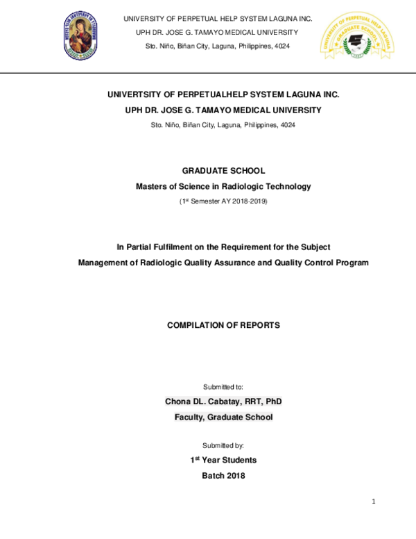 (DOC) COMPILATION OF REPORTS