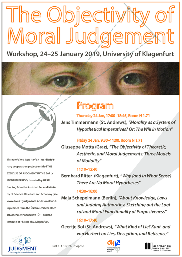 (PDF) Workshop THE OBJECTIVITY OF MORAL JUDGEMENT, 24-25 January 2019 ...