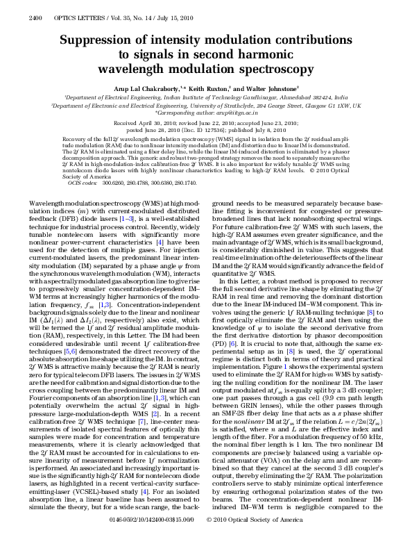 (PDF) Suppression of intensity modulation contributions to signals in ...