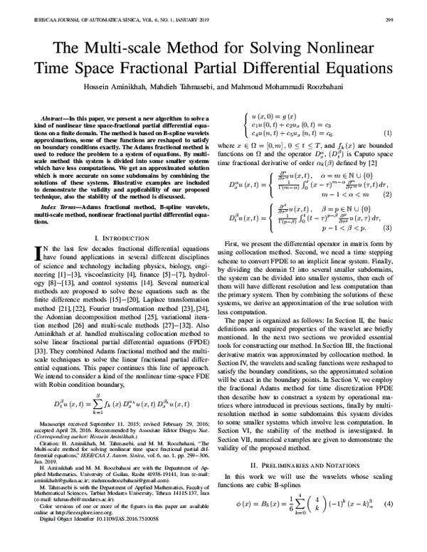 Pdf The Multi Scale Method For Solving Nonlinear Time Space