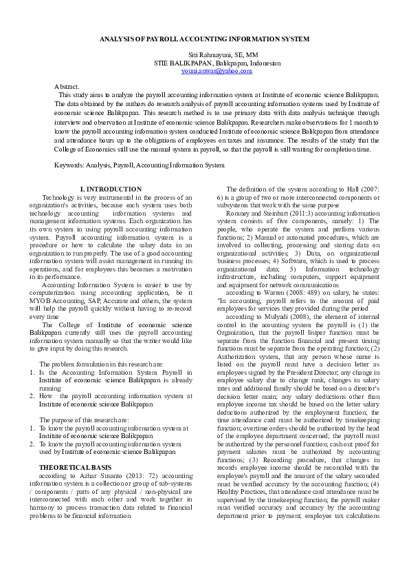 (DOC) ANALYSIS OF PAYROLL ACCOUNTING INFORMATION SYSTEM-1.docx