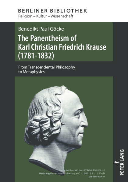 (PDF) The Panentheism of Karl Christian Friedrich Krause (1781-1832 ...