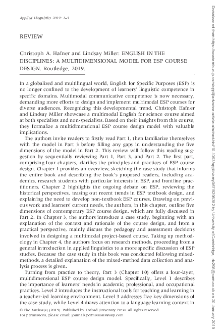 (PDF) Christoph A. Hafner and Lindsay Miller- ENGLISH IN THE ...