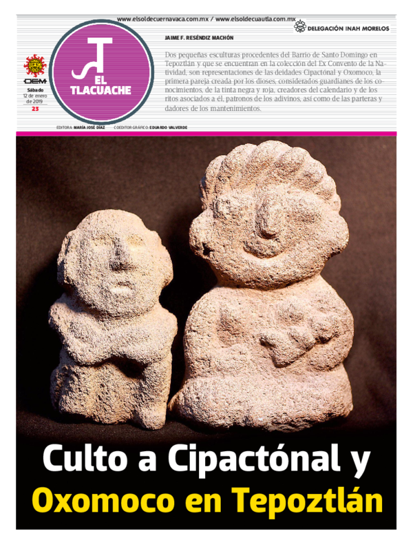 (PDF) Culto a Cipactónal y Oxomoco en Tepoztlán