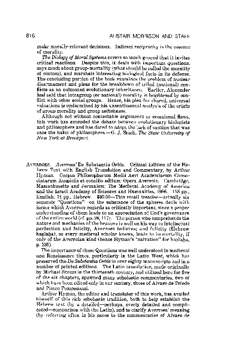 (PDF) Alfred L. Ivry, “Review of ‘Averroes’ De Substantia Orbis’, by ...