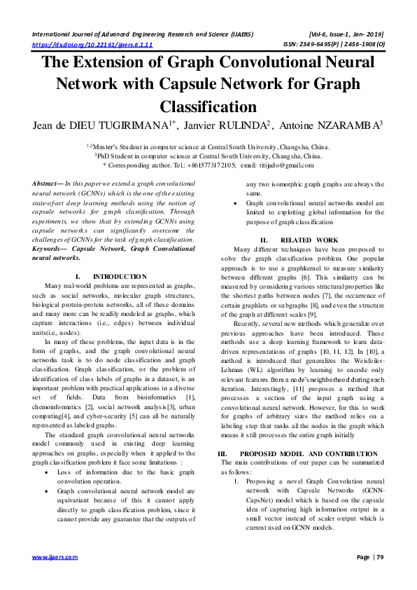 (PDF) The Extension of Graph Convolutional Neural Network with Capsule Network for Graph ...